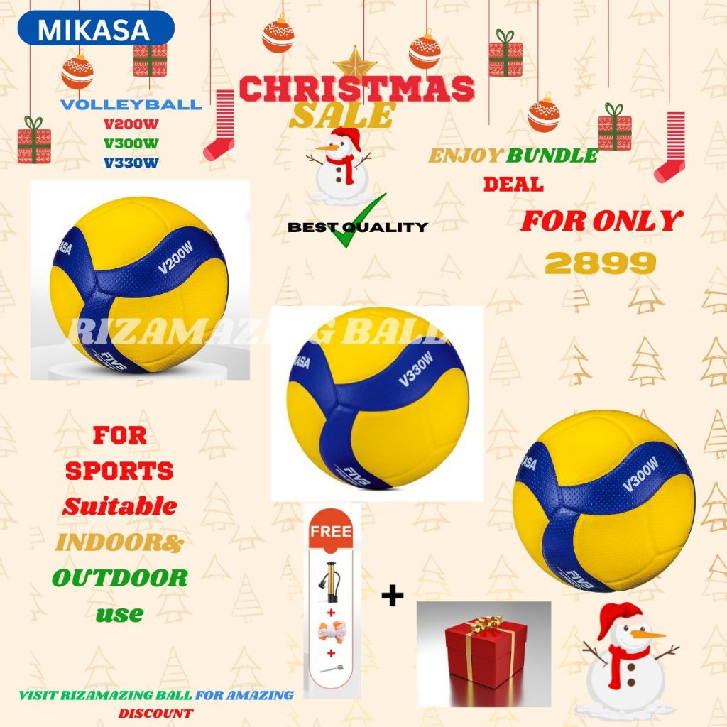 MIKASA V200W V300W V330W FIVB Approved (BEST QUALITY)Size 5 Soft ...