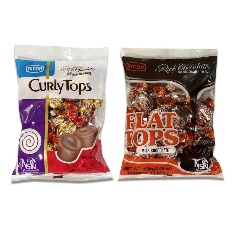Ricoa Curly Tops/Flat Tops Chocolates 150g | Shopee Philippines