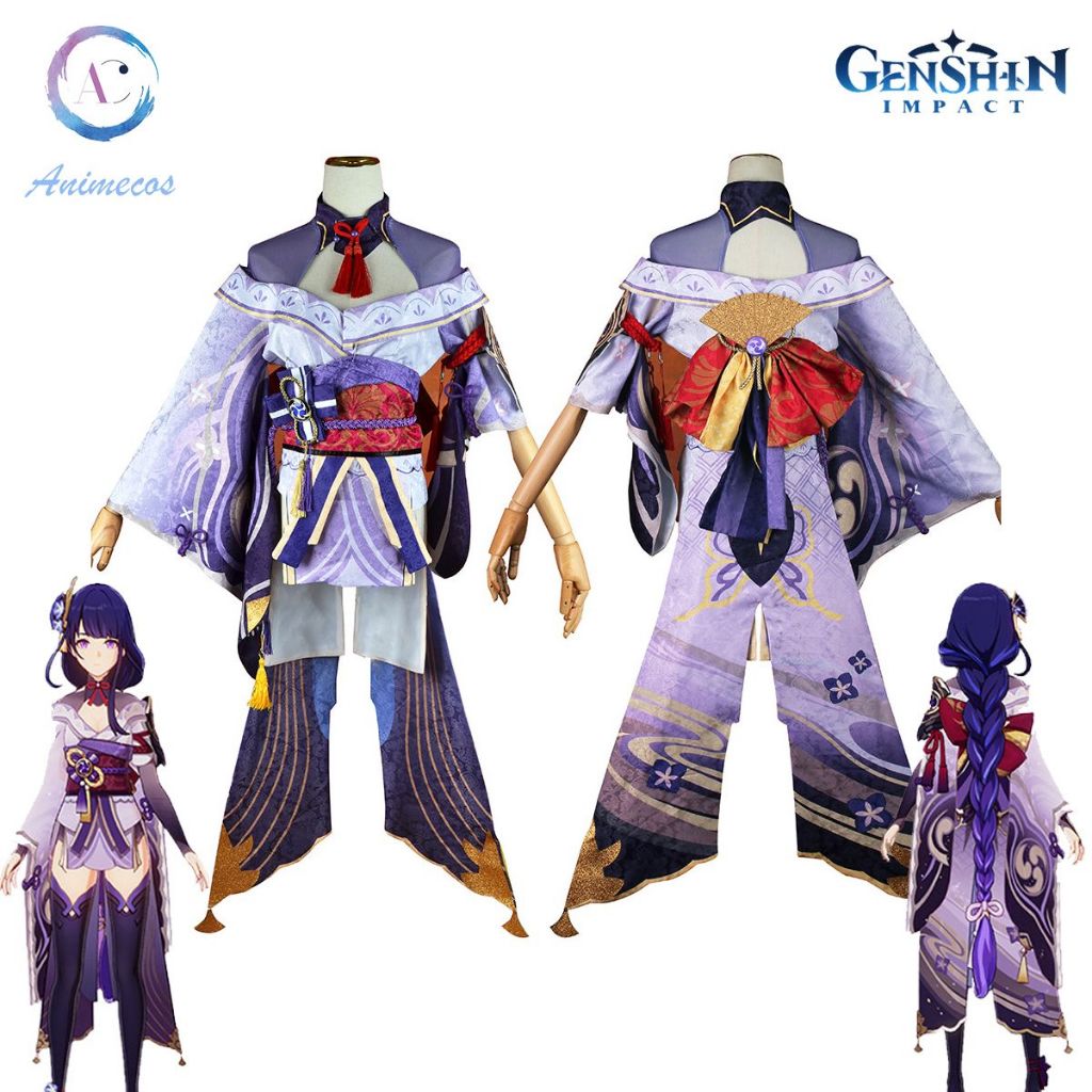 Genshin Impact Raiden Shogun Cosplay Costume Baal Cosplay Outfit Full ...
