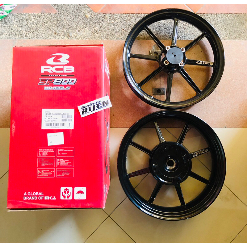 RACING BOY SP800 MAGS GLOSS BLACK FOR CLICK160/VARIO160 FR-215x14 RR ...