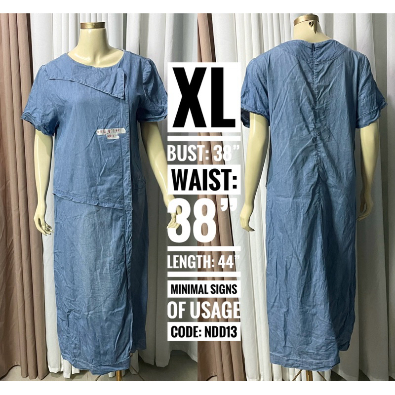 denim dress | maxi mini midi denim dress l ladies maong dress | Shopee ...