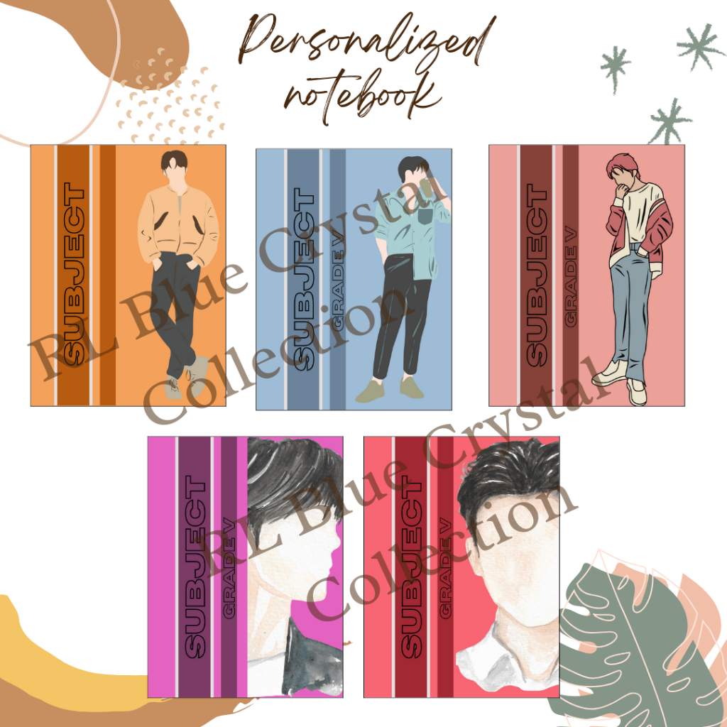 Customized/Aesthetic BoyThemed Notebooks with Water and Scratch Proof ...