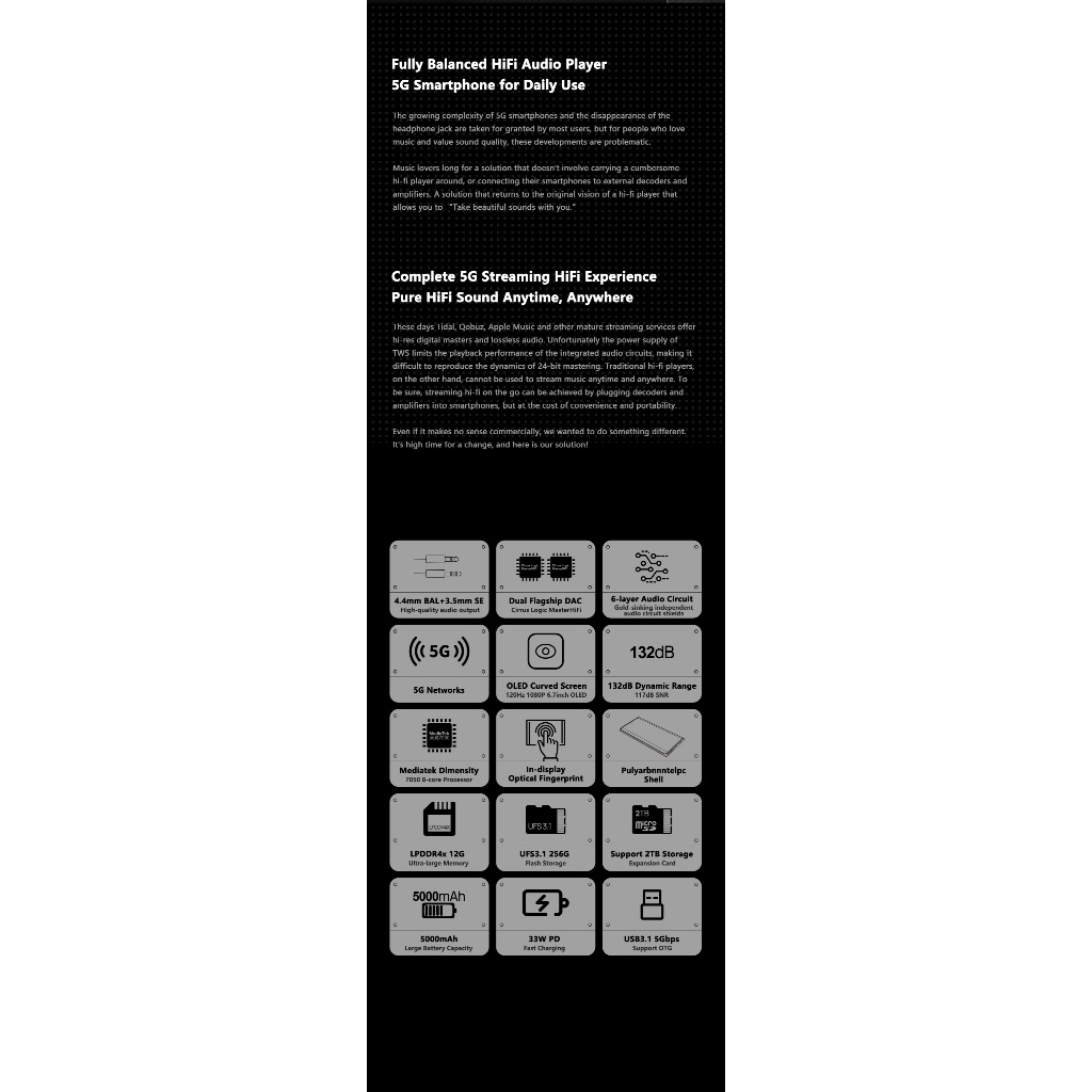 Moondrop MIAD01 5G Mobile Smartphone HiFi Audio 4.4mm Balanced 3.5mm ...