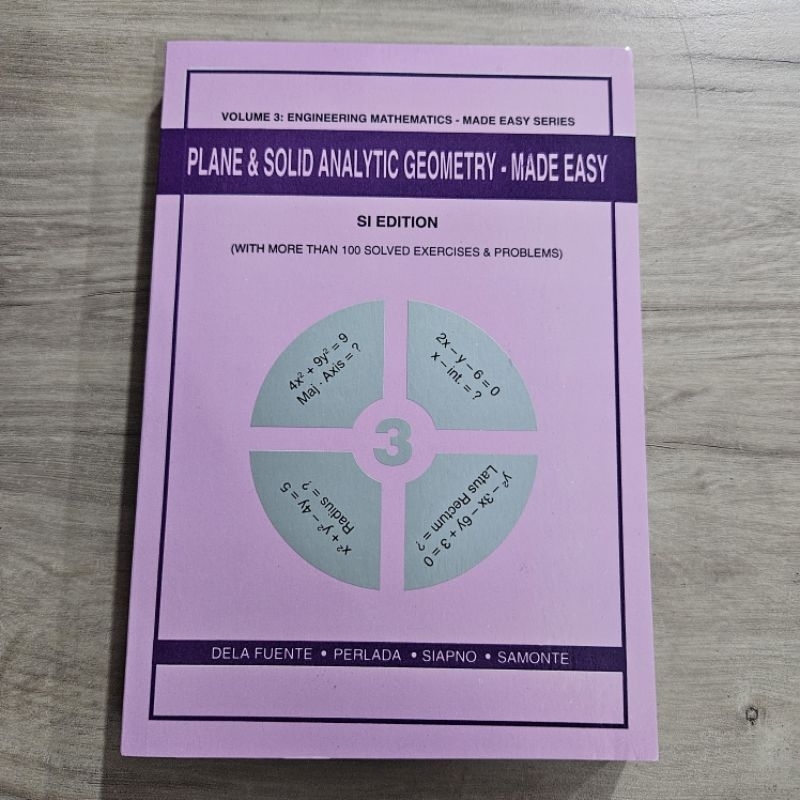 Plane & Solid Analytic Geometry.Made Easy Volume 3 Si edition By Dela Fuente | Shopee Philippines