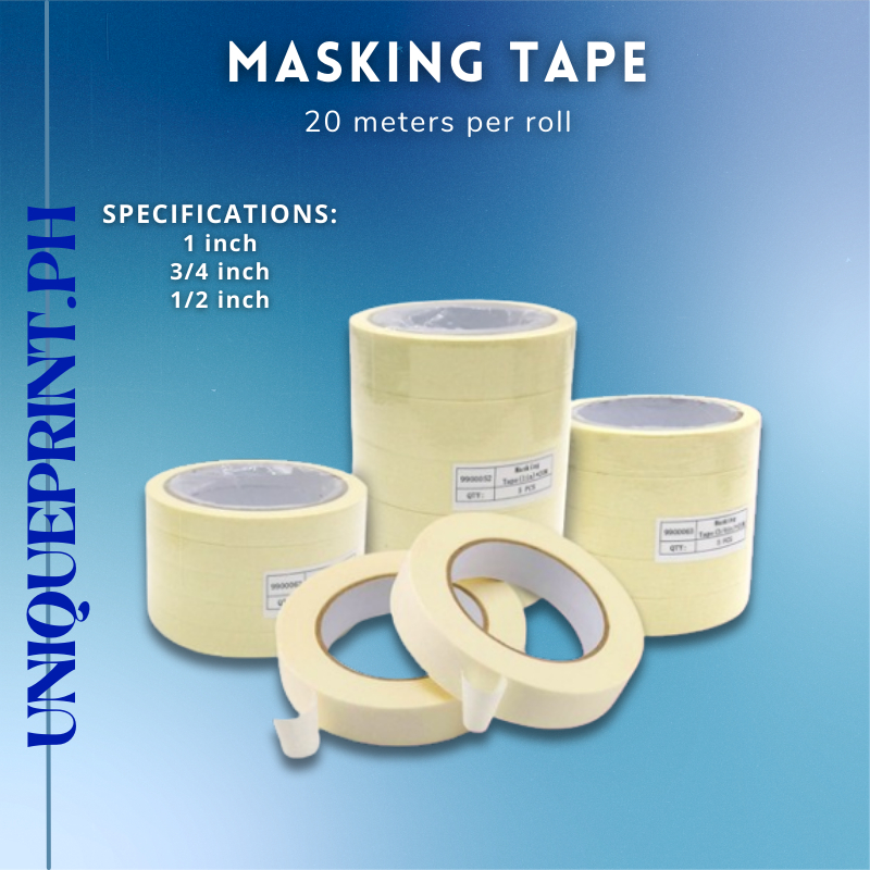 Masking Packaging Tape (Color Beige) [1inch, 1/2inch, 3/4inch] | Shopee ...