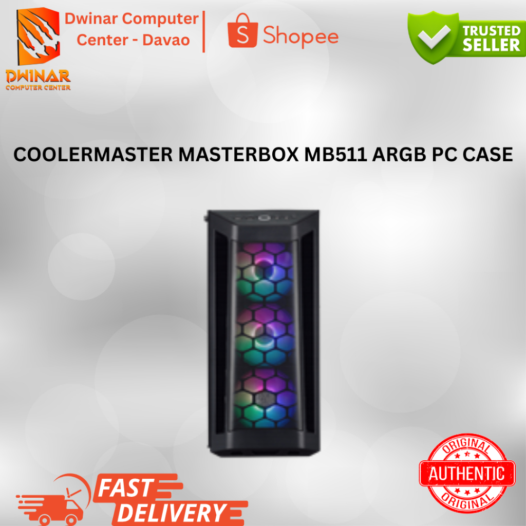 COOLERMASTER MASTERBOX MB511 ARGB PC CASE | Shopee Philippines