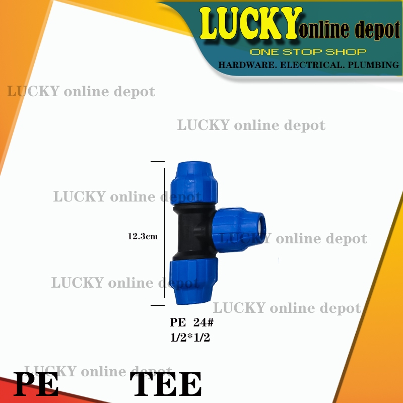 PE COMPRESSION PIPE FITTINGS TEE / REDUCING TEE ( 1/2x1/2 , 1/2x3/4 , 3 ...