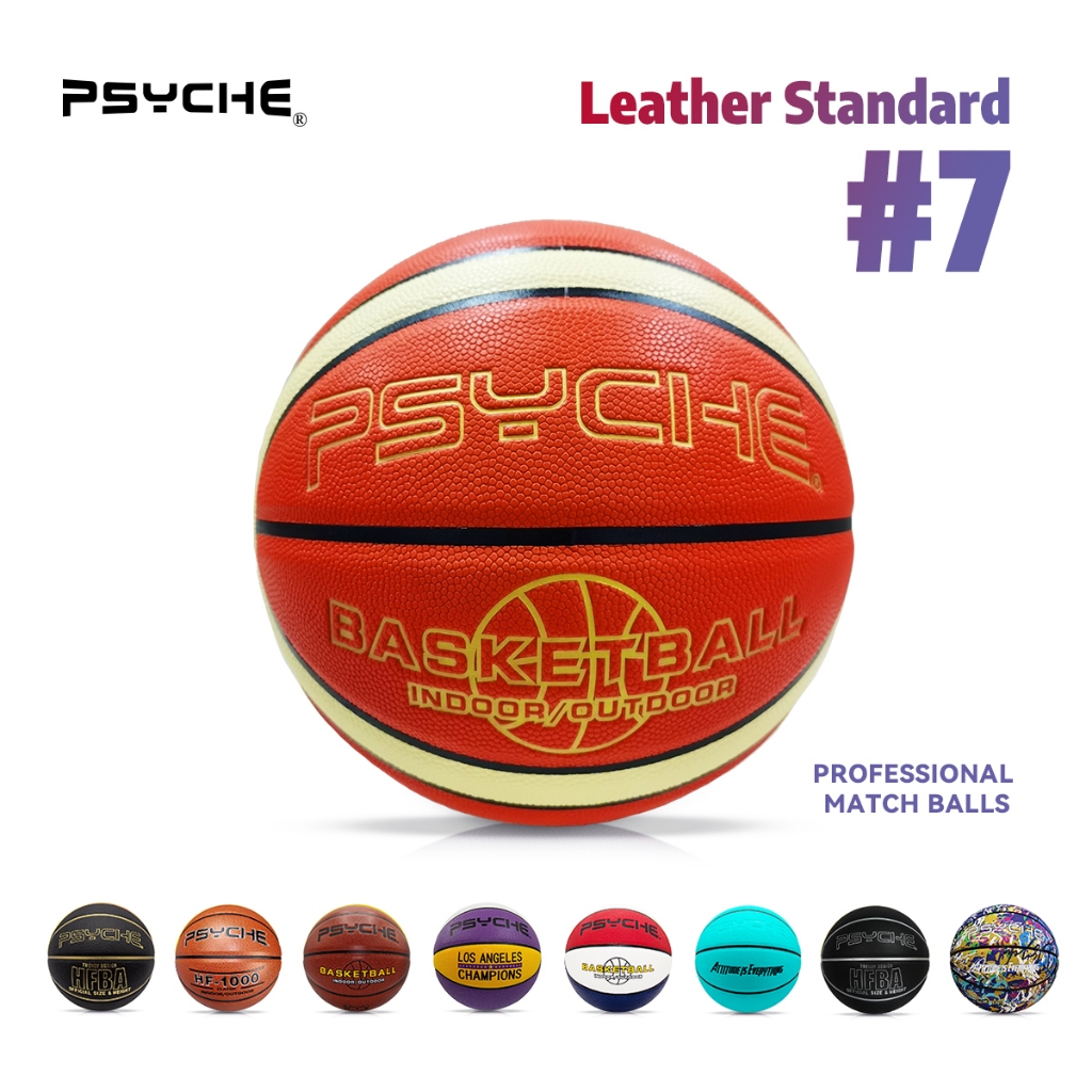 PSYCHE Original Basketball Ball Size 7 PU Outdoor Indoor (with Free Pin ...