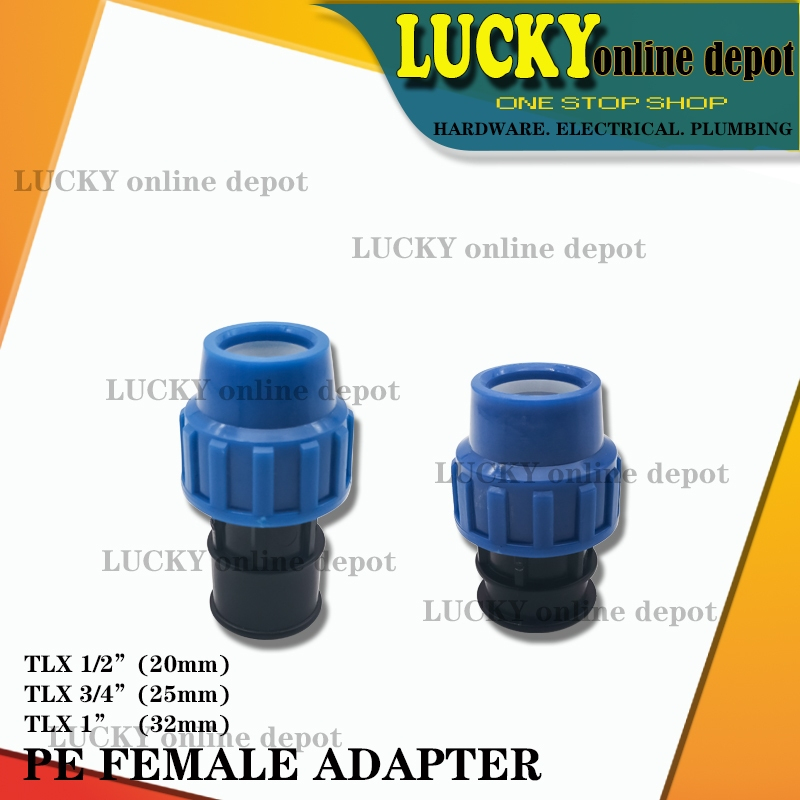 PE FEMALE ADAPTER ( 1/2 , 3/4 ) TLX | Shopee Philippines