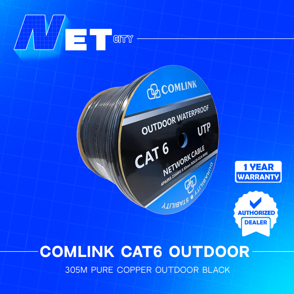COMLINK ODC6-C305 Outdoor Cat6 UTP Cable 305M | Pure Copper 0.55mm ...