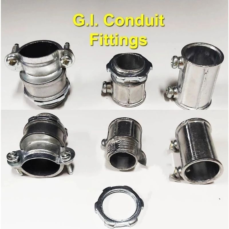 (10 pcs )EMT conduit fittings and emt connector size 1/2, 3/4, 1 emt ...