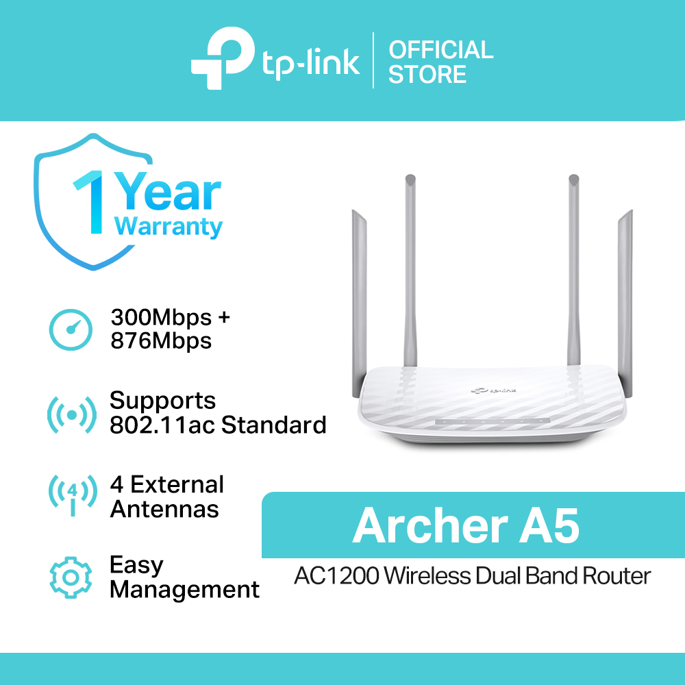 TP-Link | Archer A5 | Dual Band | AC1200 | Wi-Fi 5 | Wireless Access ...