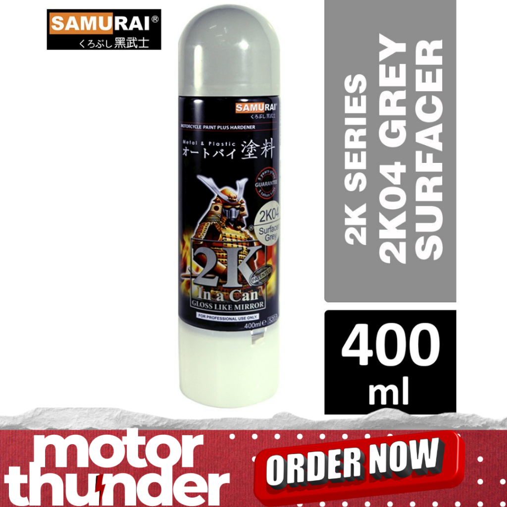 Samurai 2K04 Grey Epoxy Surfacer Primer 400ml | Shopee Philippines