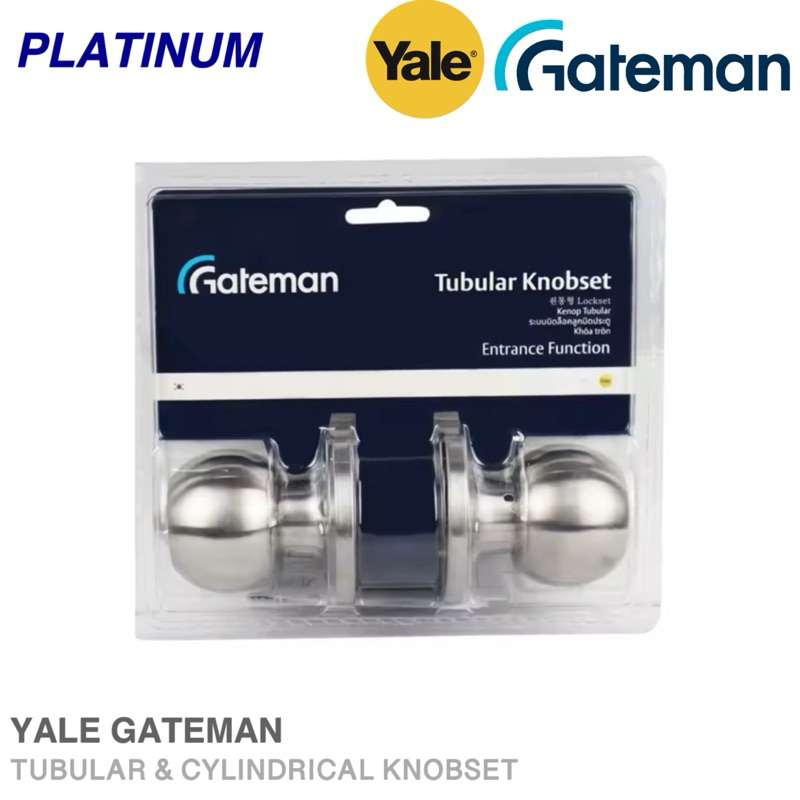 Yale Gateman Lockset | Cylindrical & Tubular Doorknob Lockset | Shopee ...