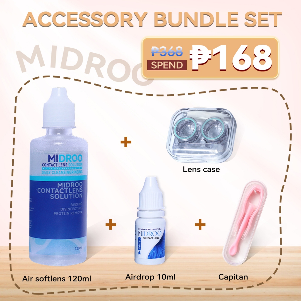 【No Lens】Midroo Accessory Bundle Set 4 Piece Set 120ml Solution+10ml ...