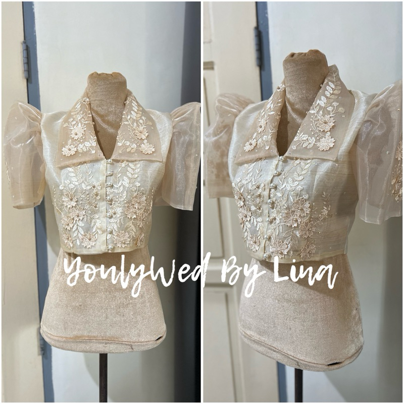 Modern Filipiniana Crop Top | Shopee Philippines