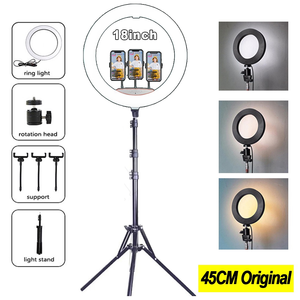 Led Ring Light With Stand And Phone Holder Complete Set Big Size Studio ...