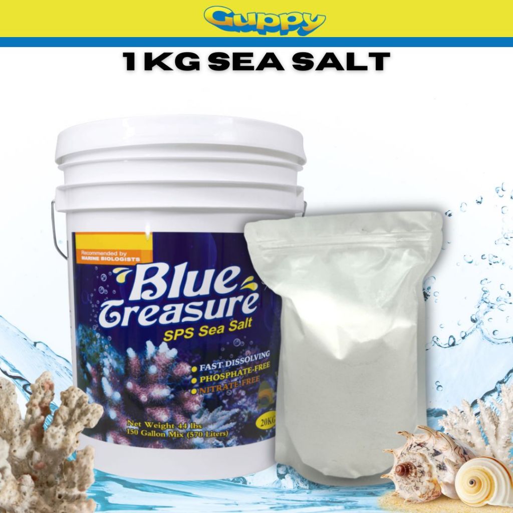1kg Blue Treasure SPS Sea Salt Aquarium Salt For Marine Fish Coral ...