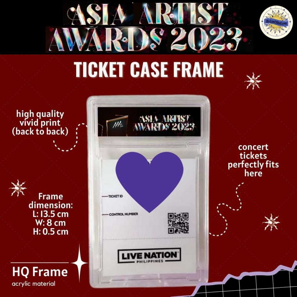 AAA 2023 Asia Artist Awards PH Live Tour Concert Ticket Case Frame ...