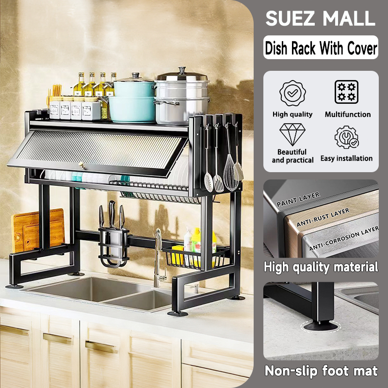 Suez Dish Cabinet Rack With Cover Plate/Sink Organizer Drainer Kitchen ...