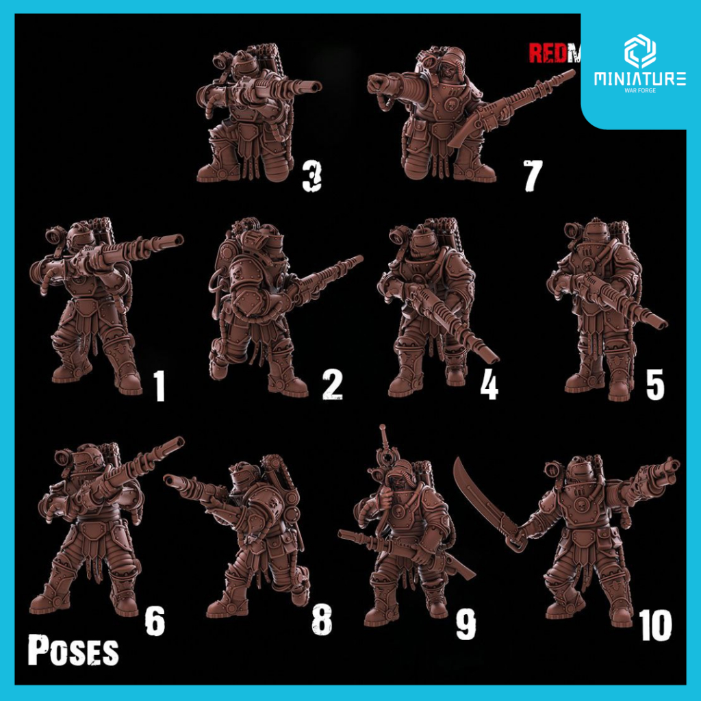 Red Makers | Solar Guard with 25mm Bases SOLO for Wargaming Tabletop ...