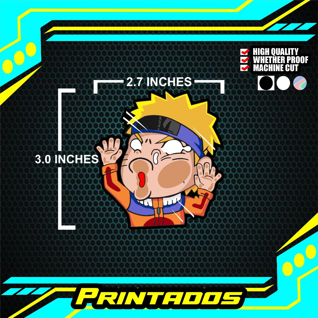 ORIGINAL NARUTO printed decal waterproof for car , motorcycle and more ...