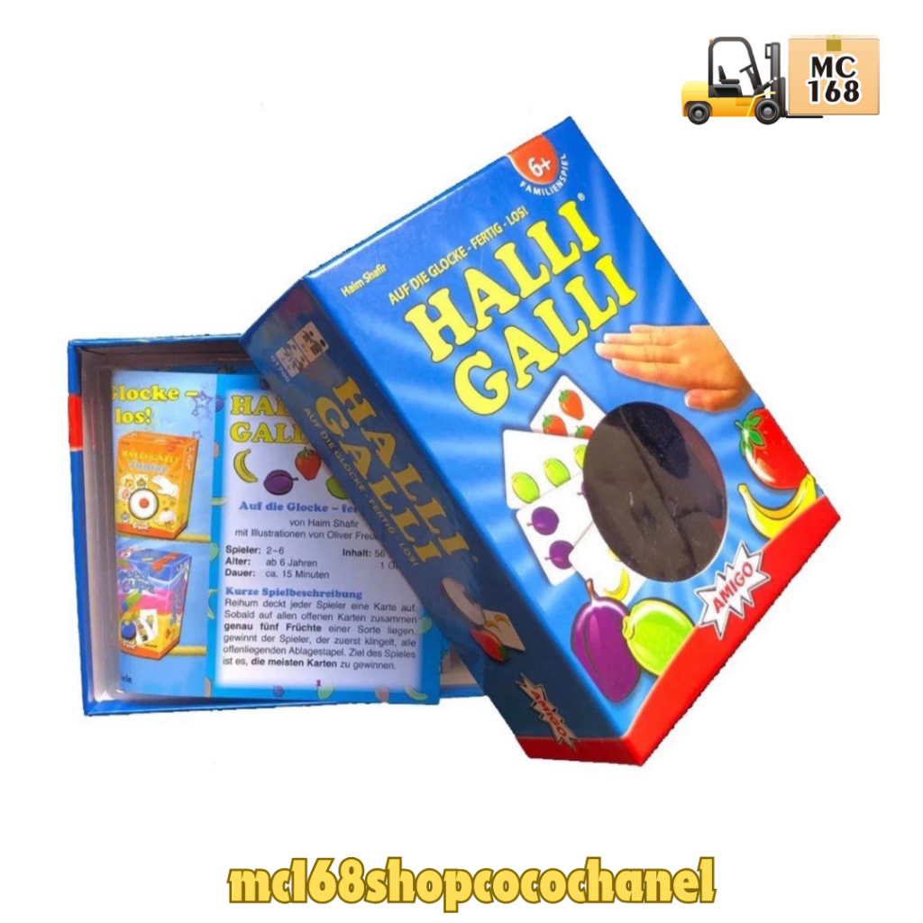 HALLI GALLI Set Speed Action Game 2-6 Players Table game Fruit Cards ...