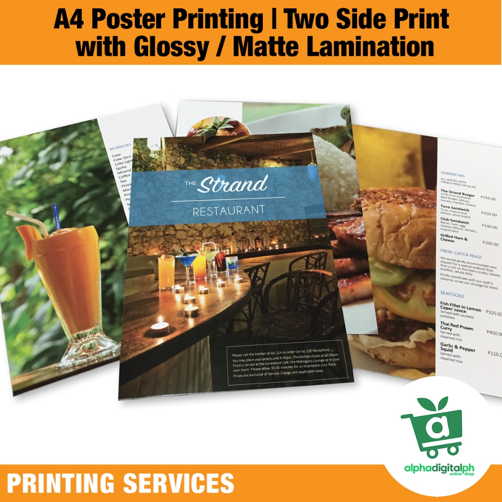A4 Poster Printing Services Two Side Print High Quality Digital ...