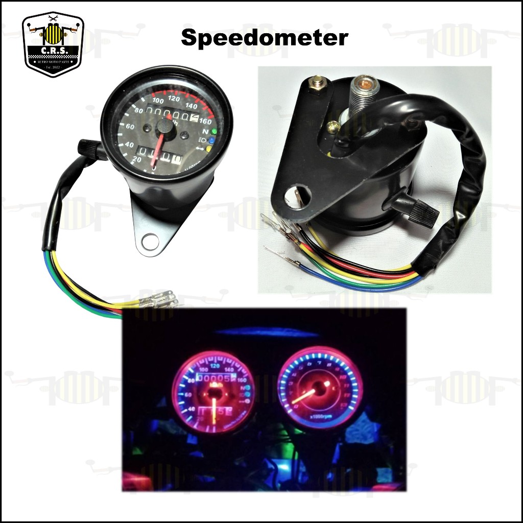 Speedometer for motorcycle-analog type-cafe racer and Scrambler parts ...
