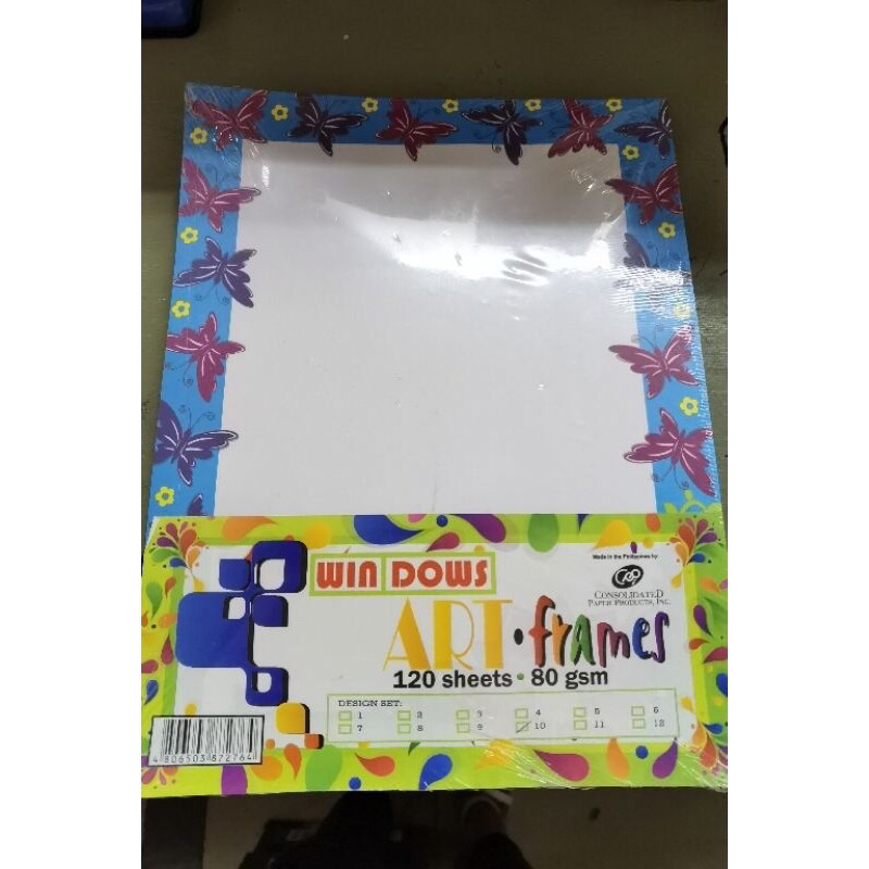 win dows art frame and focus fancy border paper 120sheets 80gsm ...