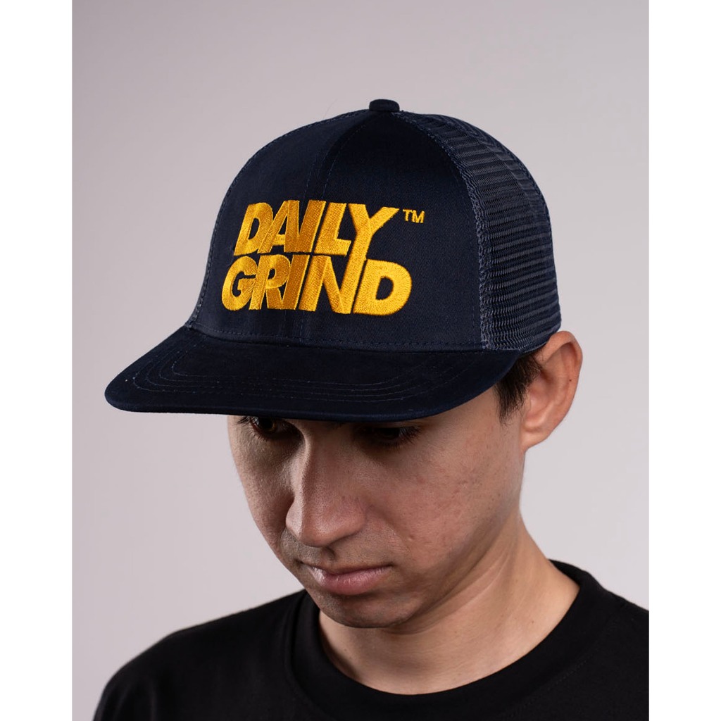 DAILY GRIND MAIN TRUCKER CAP NAVY BLUE | Shopee Philippines