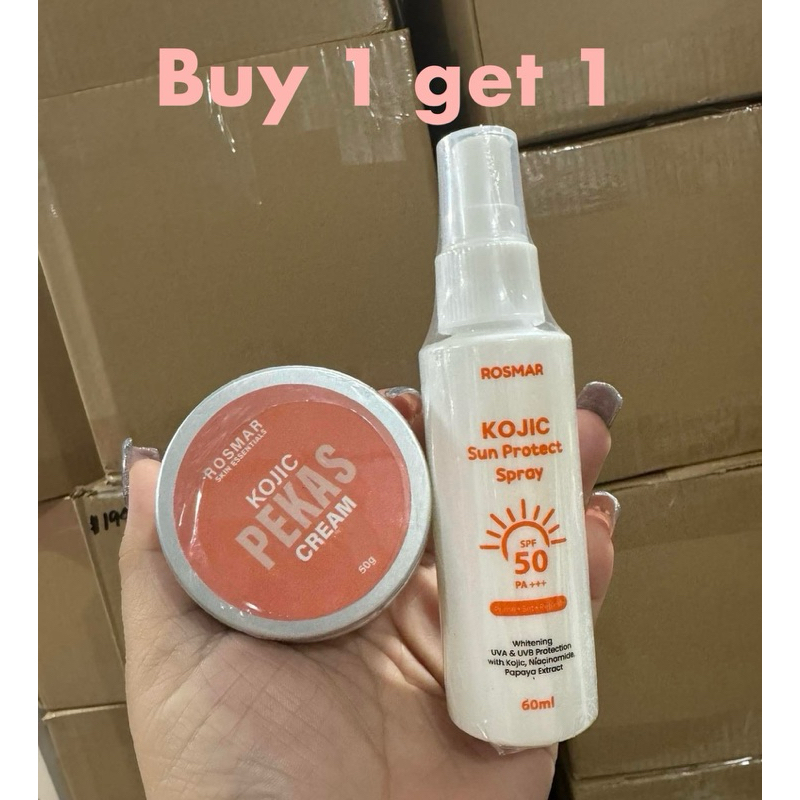 Buy1 Get1 Rosmar Kojic melasma cream with Kojic sunblock spray spf50 ...