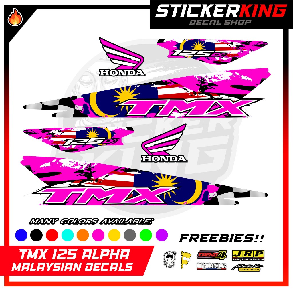 TMX ALPHA 125 MALAYSIAN DECALS WITH FREEBIES PREMIUM QUALITY GLOSSY ...