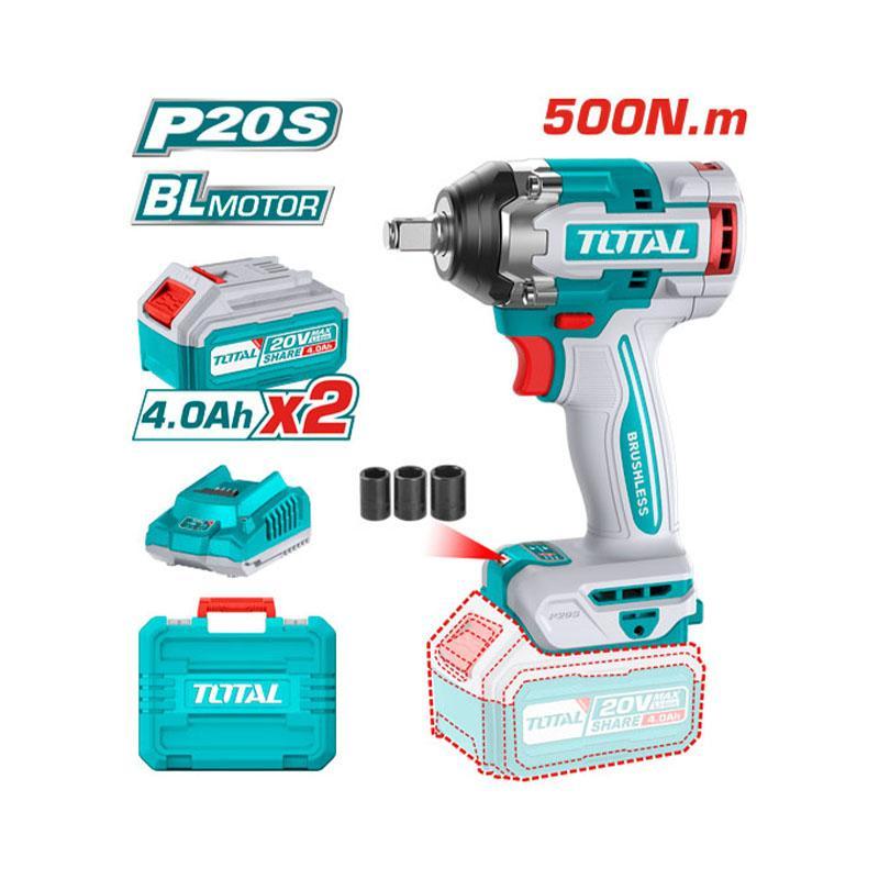 TOTAL Lithium-Ion impact wrench 20v TIWLI2050 | Shopee Philippines