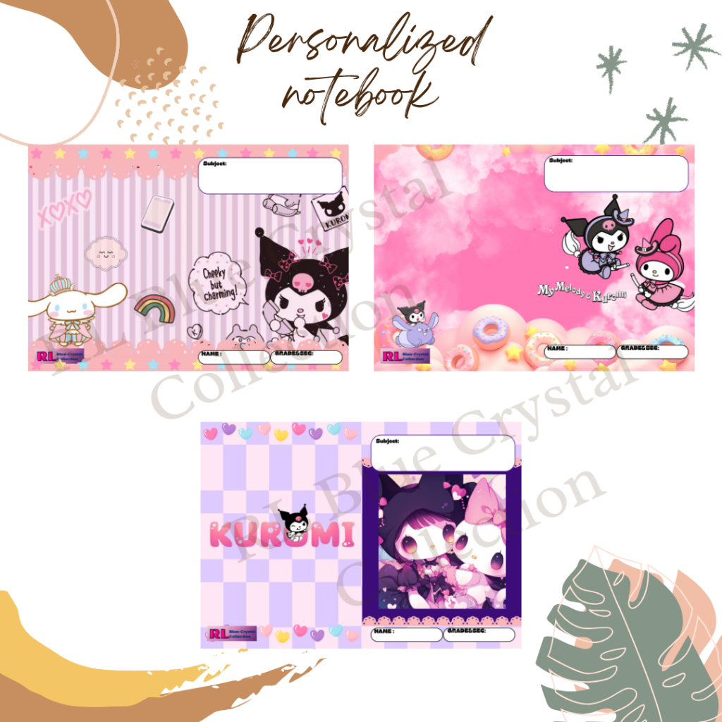 Kuromi Themed Personalized Notebooks with Water/Scratch Proof Cover ...
