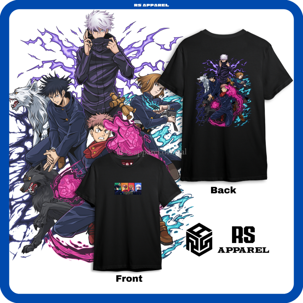 Jujutsu Kaisen - Team Gojo | Menswear Top | Anime DTF T-Shirt | RS ...