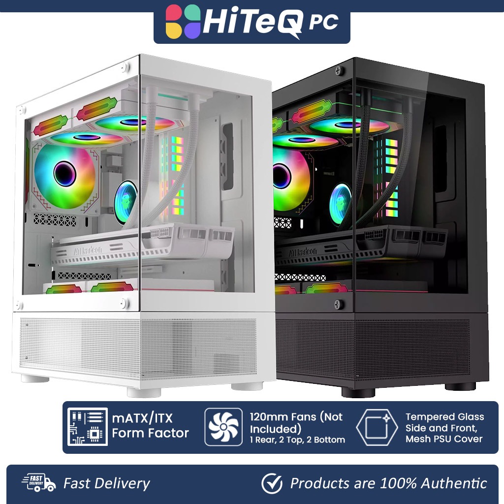 Hiteqpc Matx Itx Aquarium Style Pc Case Coolman Reyna Shopee