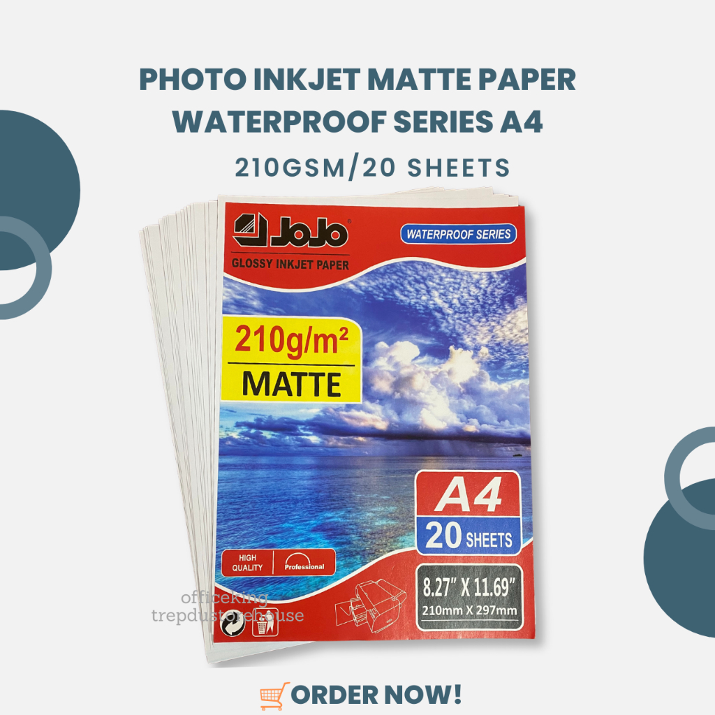 Photo Inkjet Paper matte a4 210gsm by 20's | Shopee Philippines
