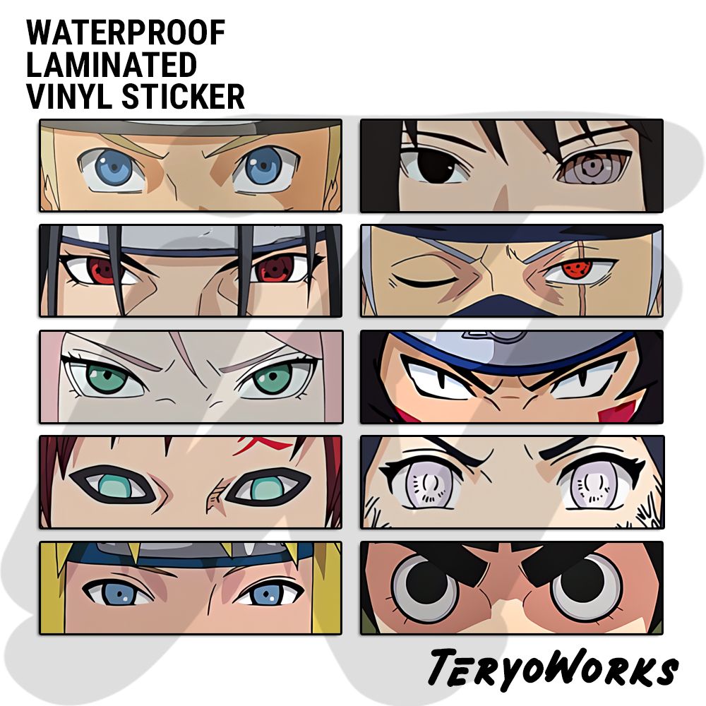 Naruto Eye Slap Sticker – Anime Vinyl Decal for Laptop, Phone & Tumbler ...