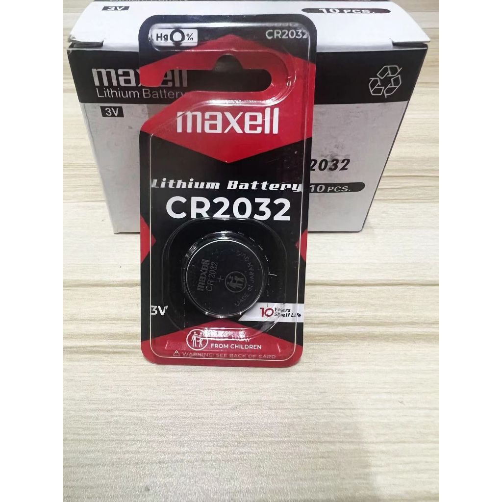 Maxell CR2032 ORIGINAL Lithium Coin Cell Battery Pack of 5pcs AND 1 PC ...