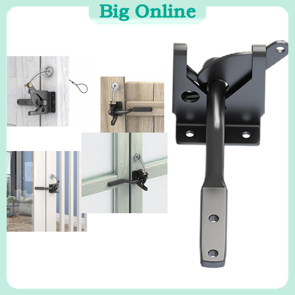 114mm Self Locking Fence Latch Steel Automatic Gravity Gate Lock Steel ...