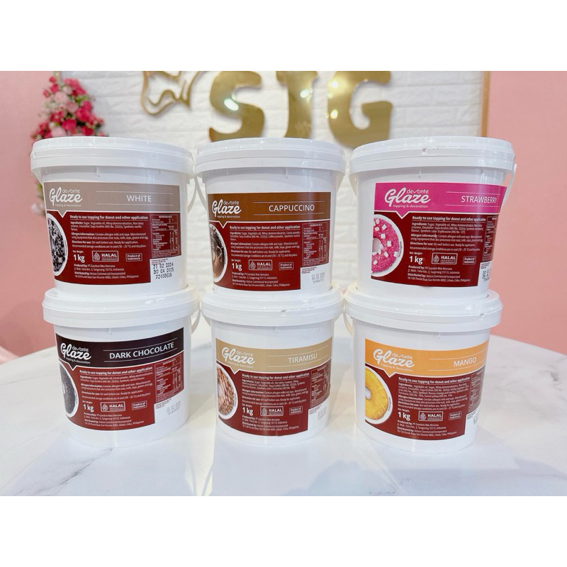 Devonte Glaze Tiramisu Cappuccino Strawberry White Dark Glaze 1kg ...