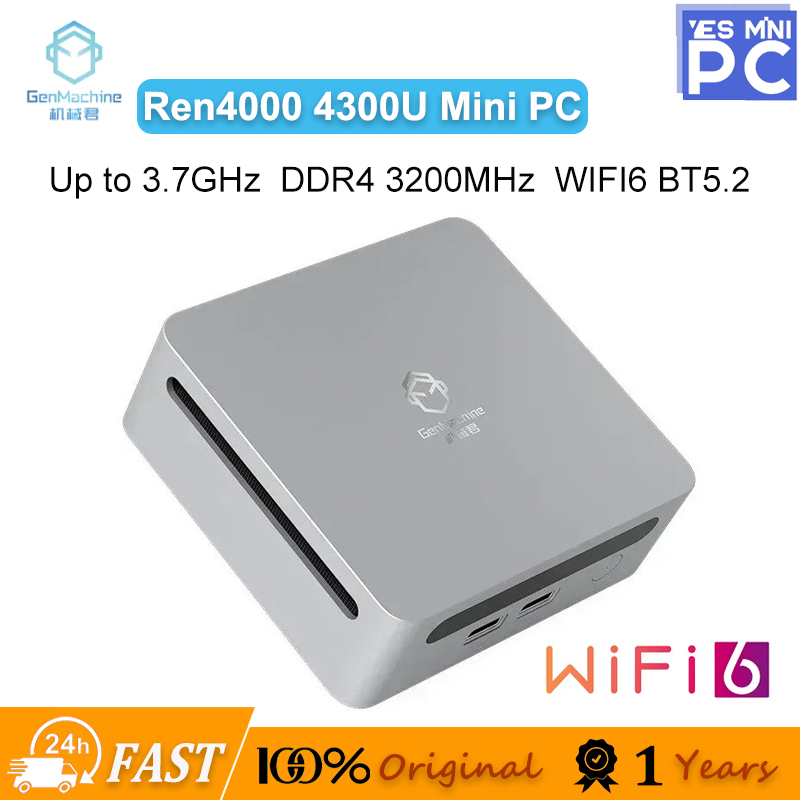 GenMachine MINI PC AMD R3 4300U Up to 3.7GHz DDR4 3200MHz SSD M.2 ...