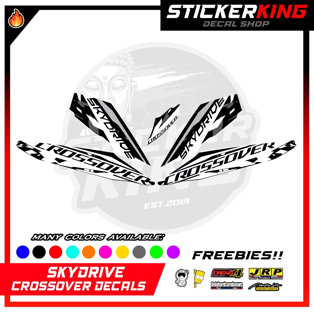 SKYDRIVE CROSSOVER STOCK DECALS WITH FREEBIES (PREMIUM QUALITY GLOSSY ...