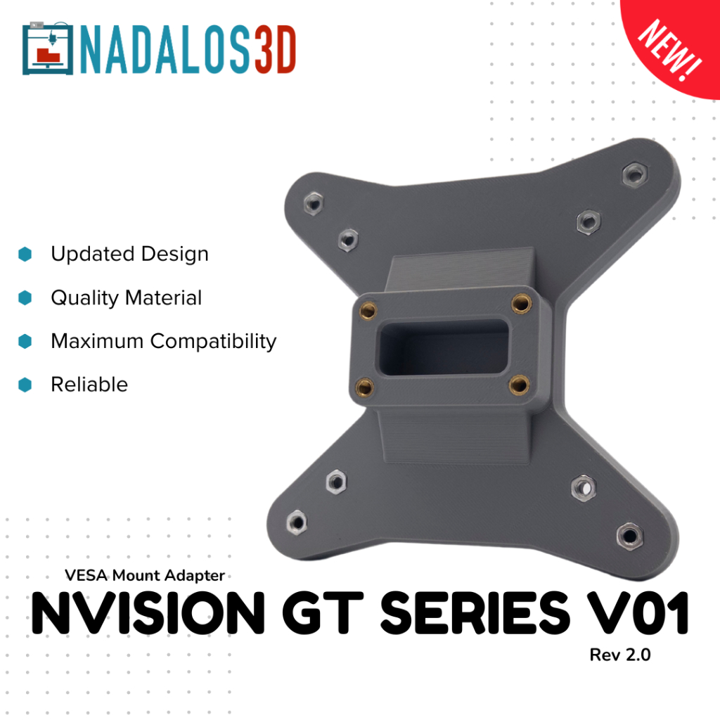[Nadalos 3D] VESA Mount Adapter - nVision GT Series v01 [Read ...