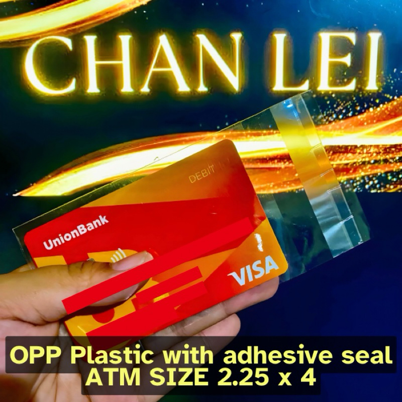 50/100 pcs OPP Plastic with Adhesive Seal (ATM SIZE) | Shopee Philippines
