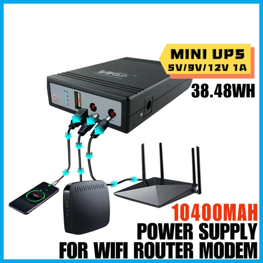 10400mA UPS Power Supply Modem UPS Powerbank Mini UPS For wifi Router ...