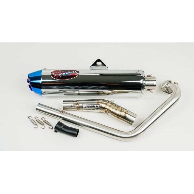 HUN RACING MONKEY POWER PIPE WITH STAINLESS ELBOW FOR SUZUKI RAIDER 150 ...