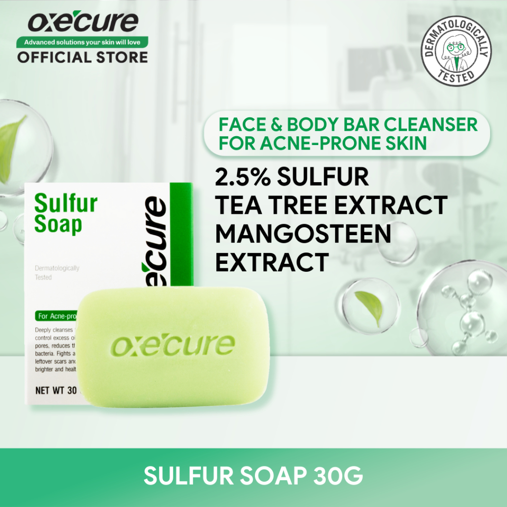 OXECURE Sulfur Soap 30g Bundle of 3 (DREAMRS) | Shopee Philippines