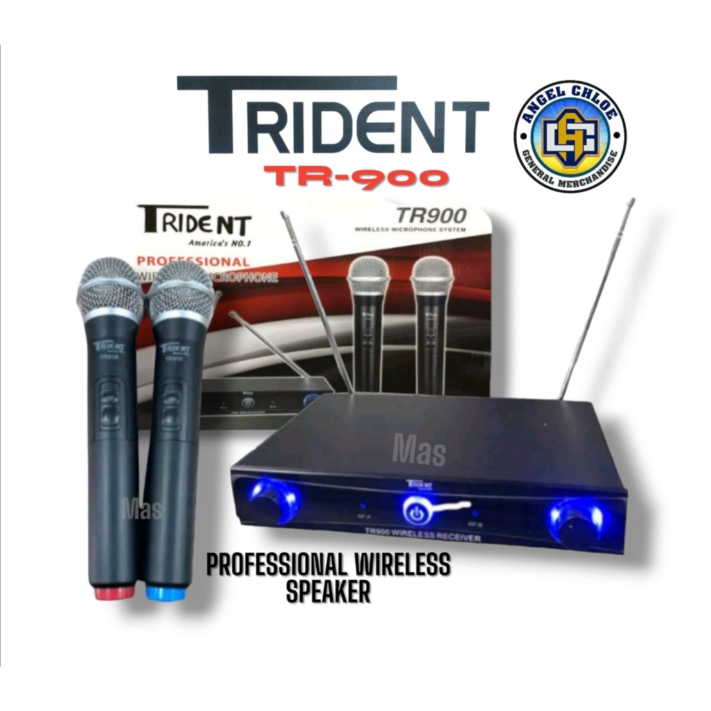 TRIDENT TR 900/TR 800 VHF WIRELESS MICROPHONE LEGENDARY VOCAL ...